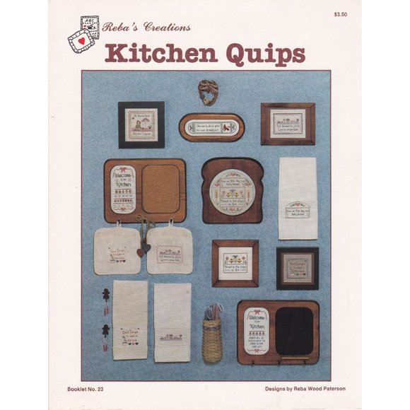 Reba's Creations | Office | Vintage Cross Stitch Patterns Kitchen Quips ...